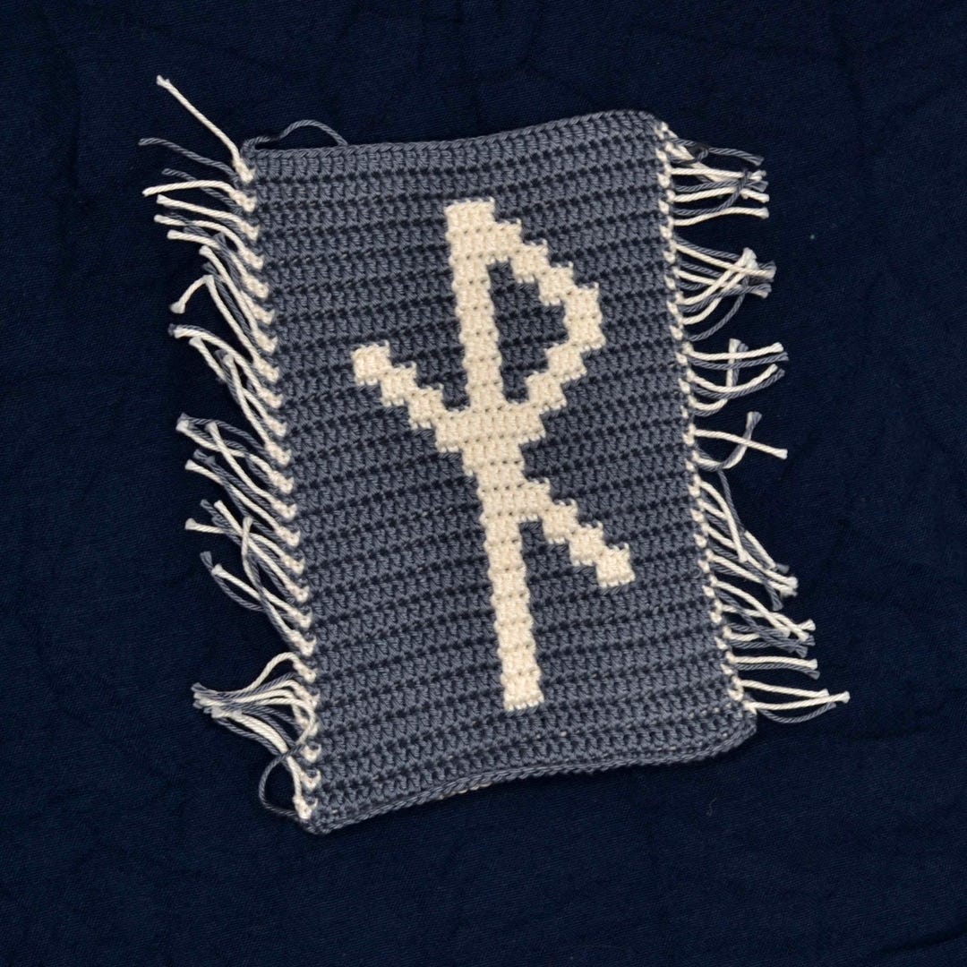 Bind Rune Safe Travel Crochet Pattern, Mosaic Overlay, Elder Futhark ...