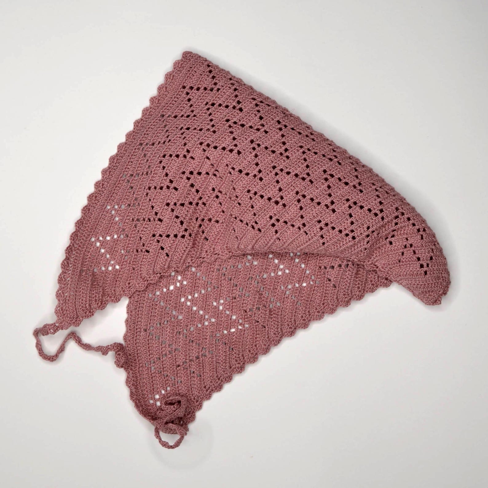 Crochet Bandana Pattern, Modern Filet, Adjustable Size, Boho Crochet ...