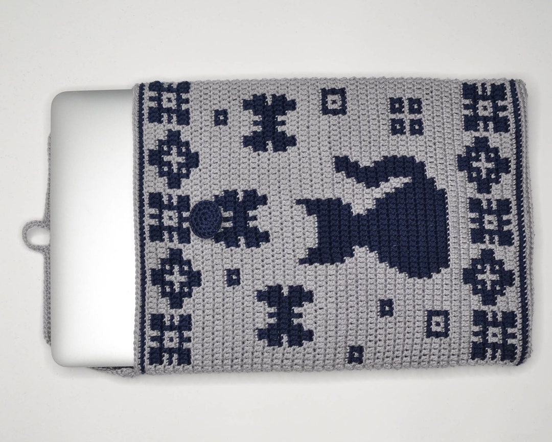 Crochet Laptop Sleeve Pattern, Overlay Mosaic Crochet Accessories ...