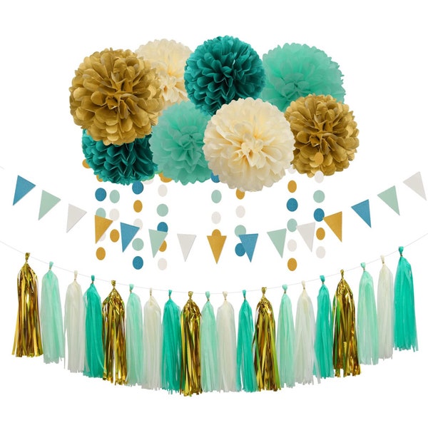 Pom Pom Bunting - Etsy