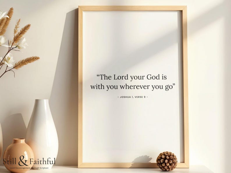 Joshua 1:9 Bible Verse Printable – Digital Download | Christian Wall ...