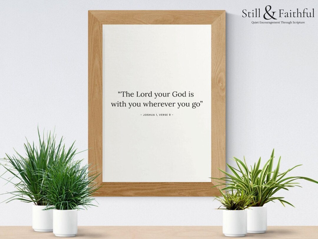 Joshua 1:9 Bible Verse Printable – Digital Download | Christian Wall ...