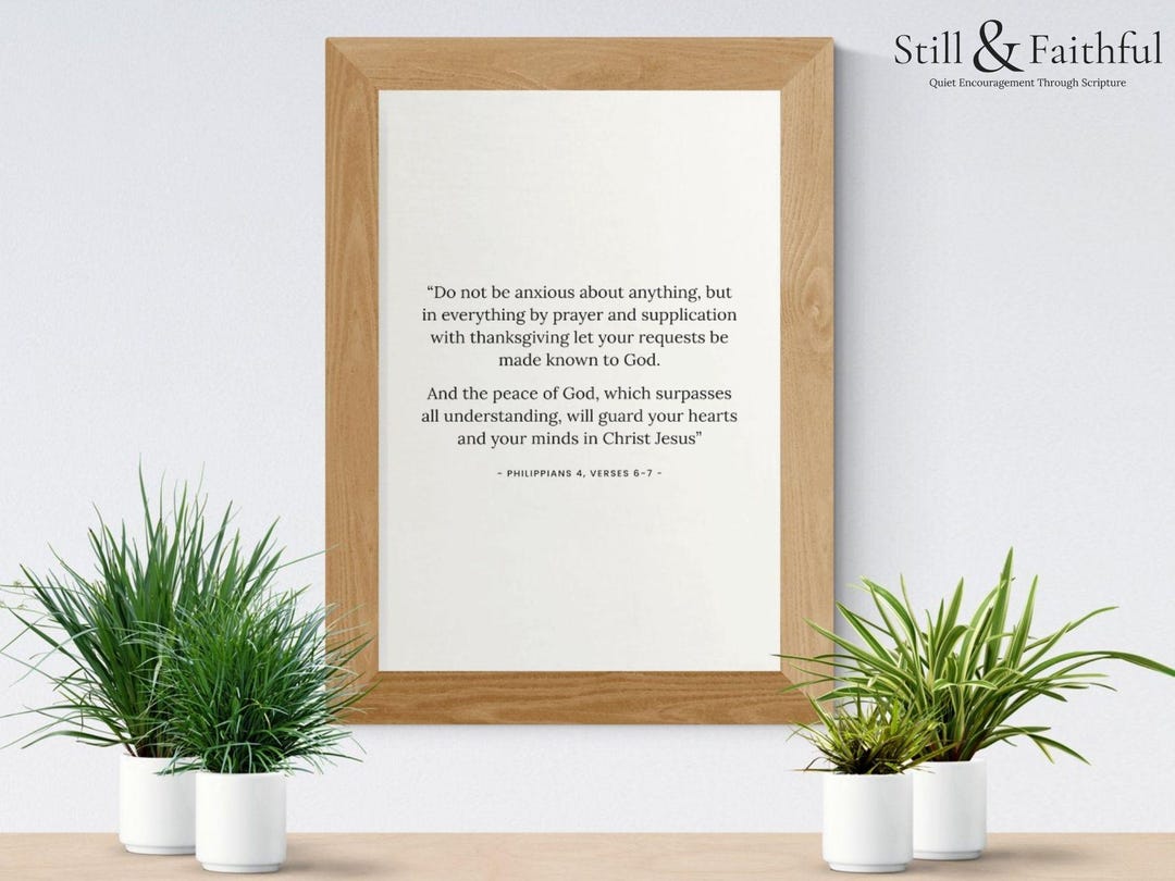 Philippians 4:6-7 Bible Verse Printable – Digital Download | Christian ...
