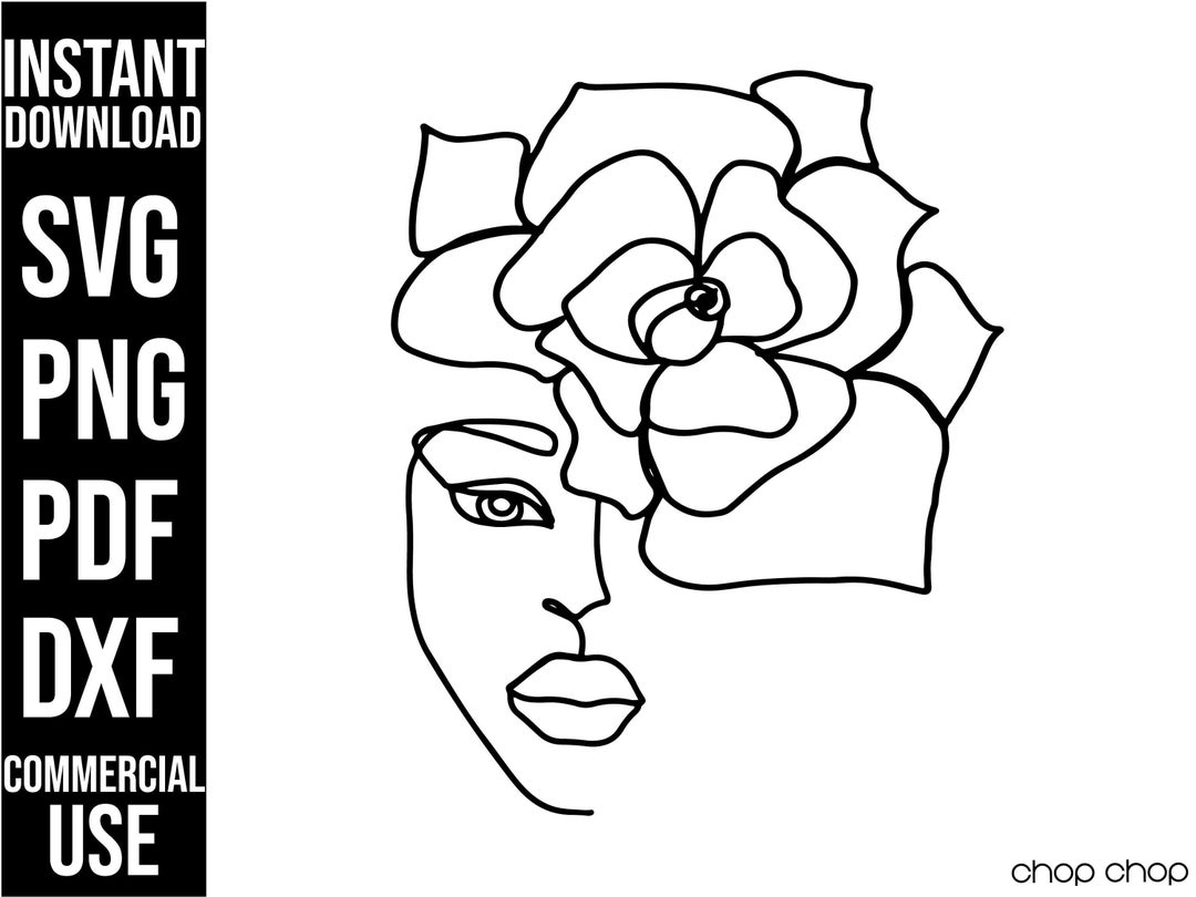 Woman Svg File Monoline Woman Svg Girl Svg Beauty Svg - Etsy