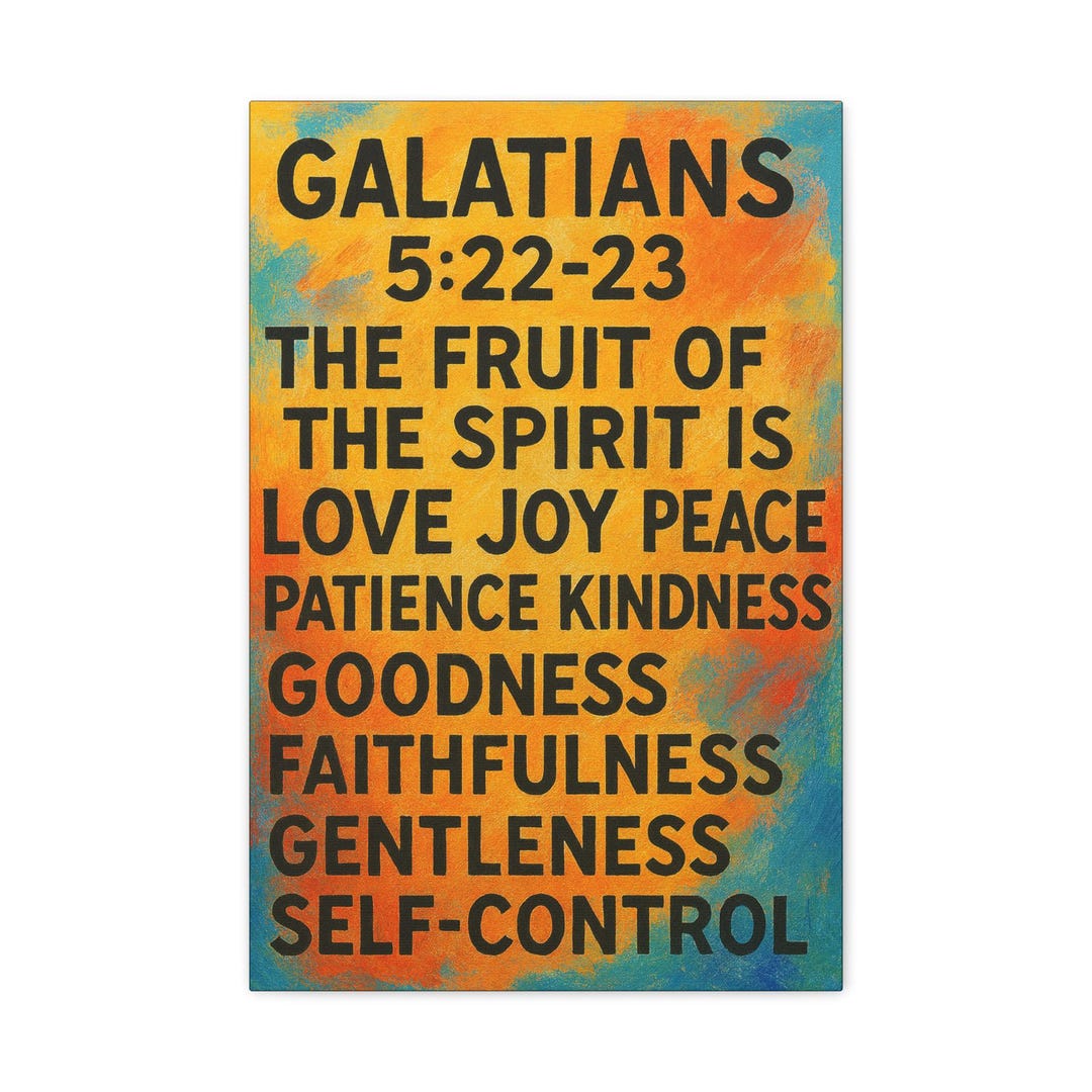 Galatians 5:22-23 Canvas, the Fruit of the Spirit, Christian Home Decor ...