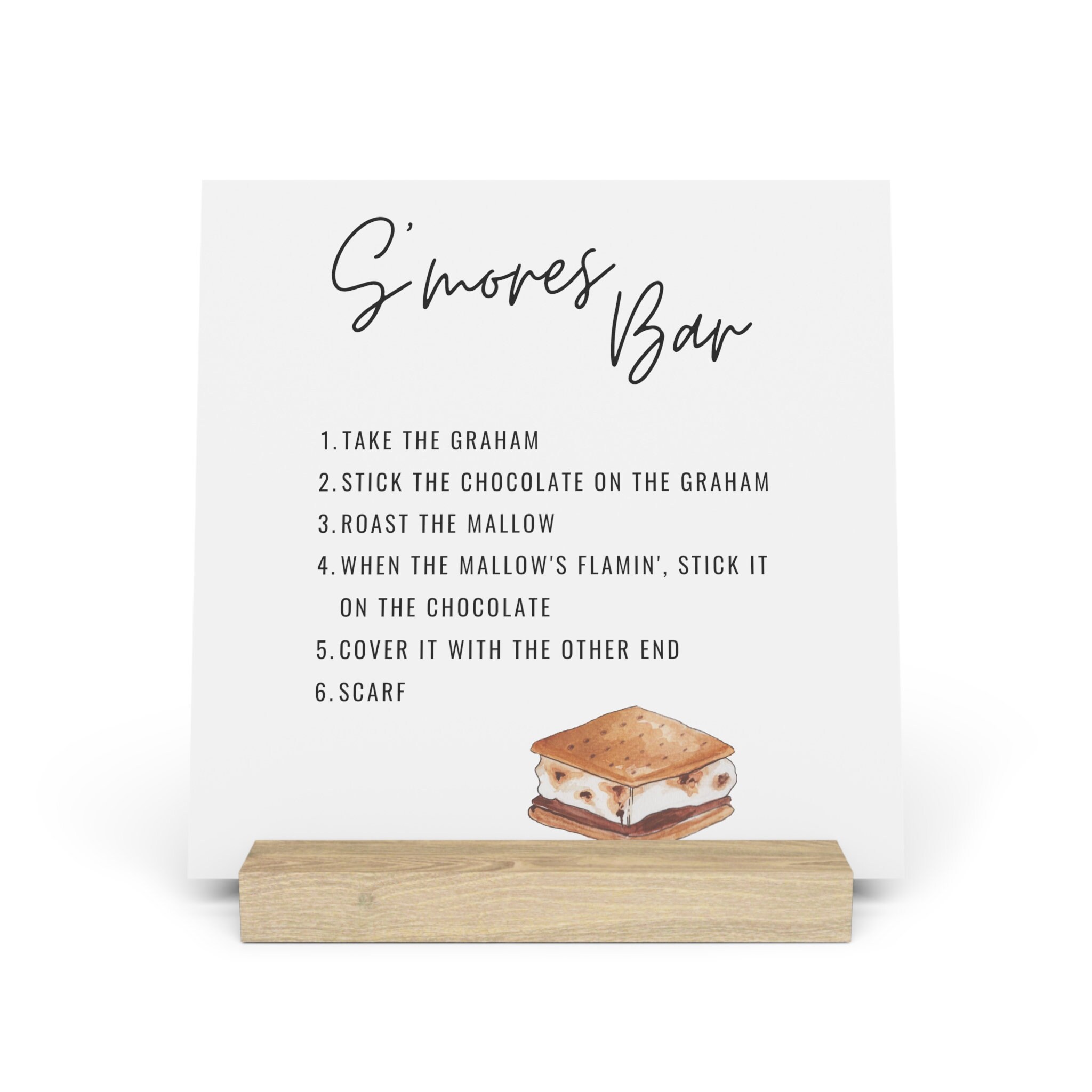 Smores Bar Sign, the Sandlot Inspired Smores Sign, Smores Station, 90s ...
