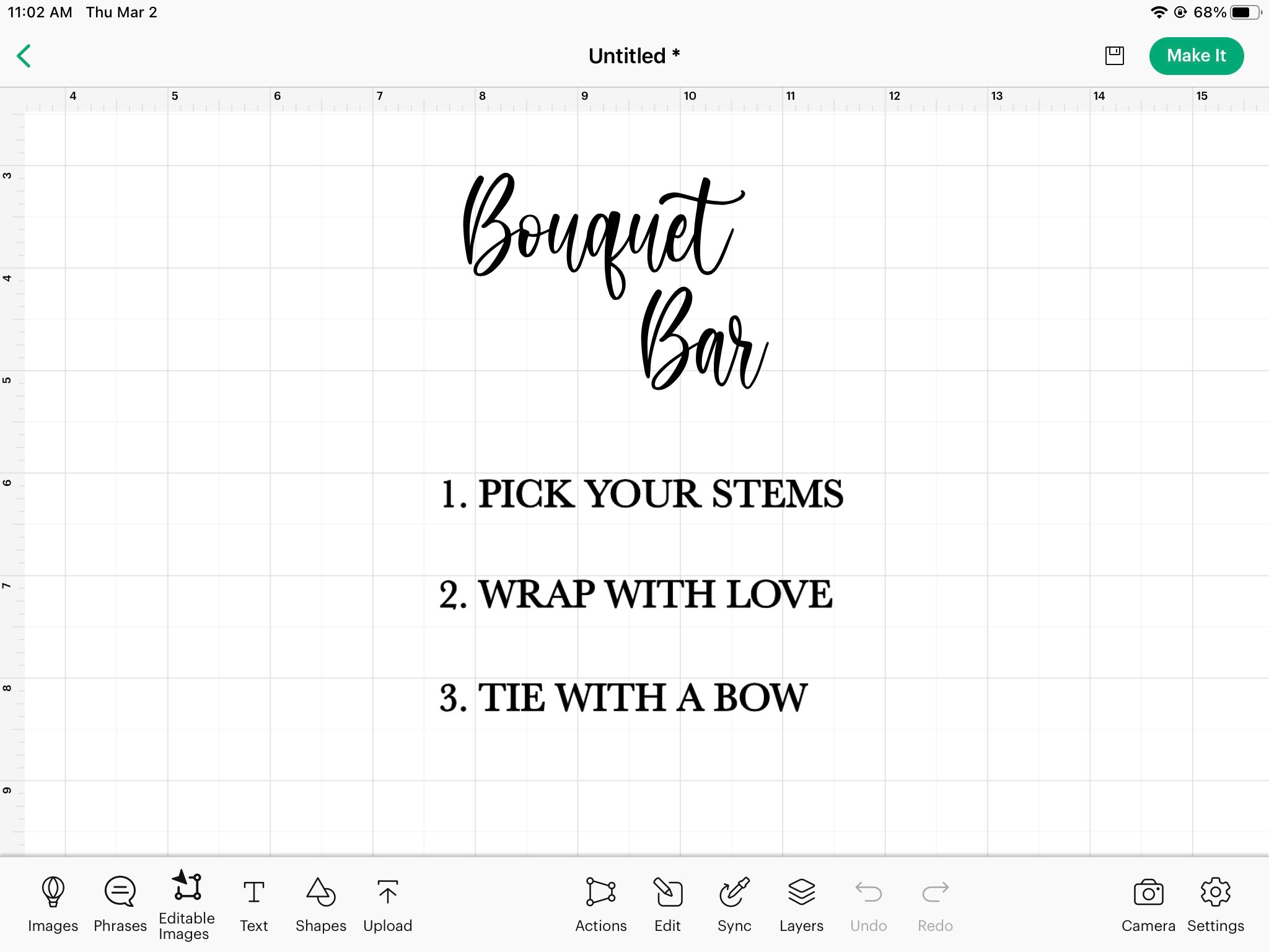 Bouquet Bar SVG - Etsy