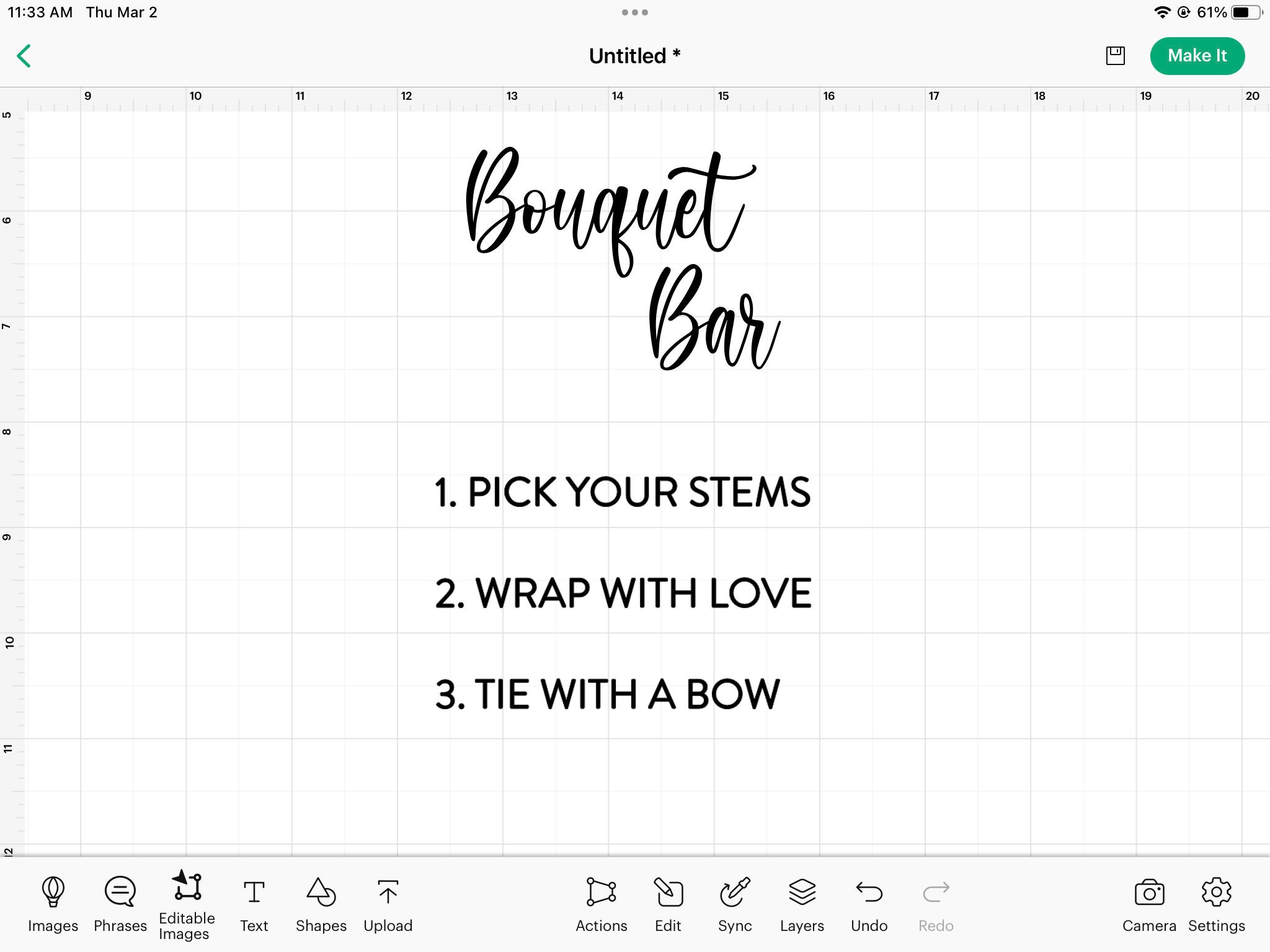 Bouquet Bar SVG - Etsy