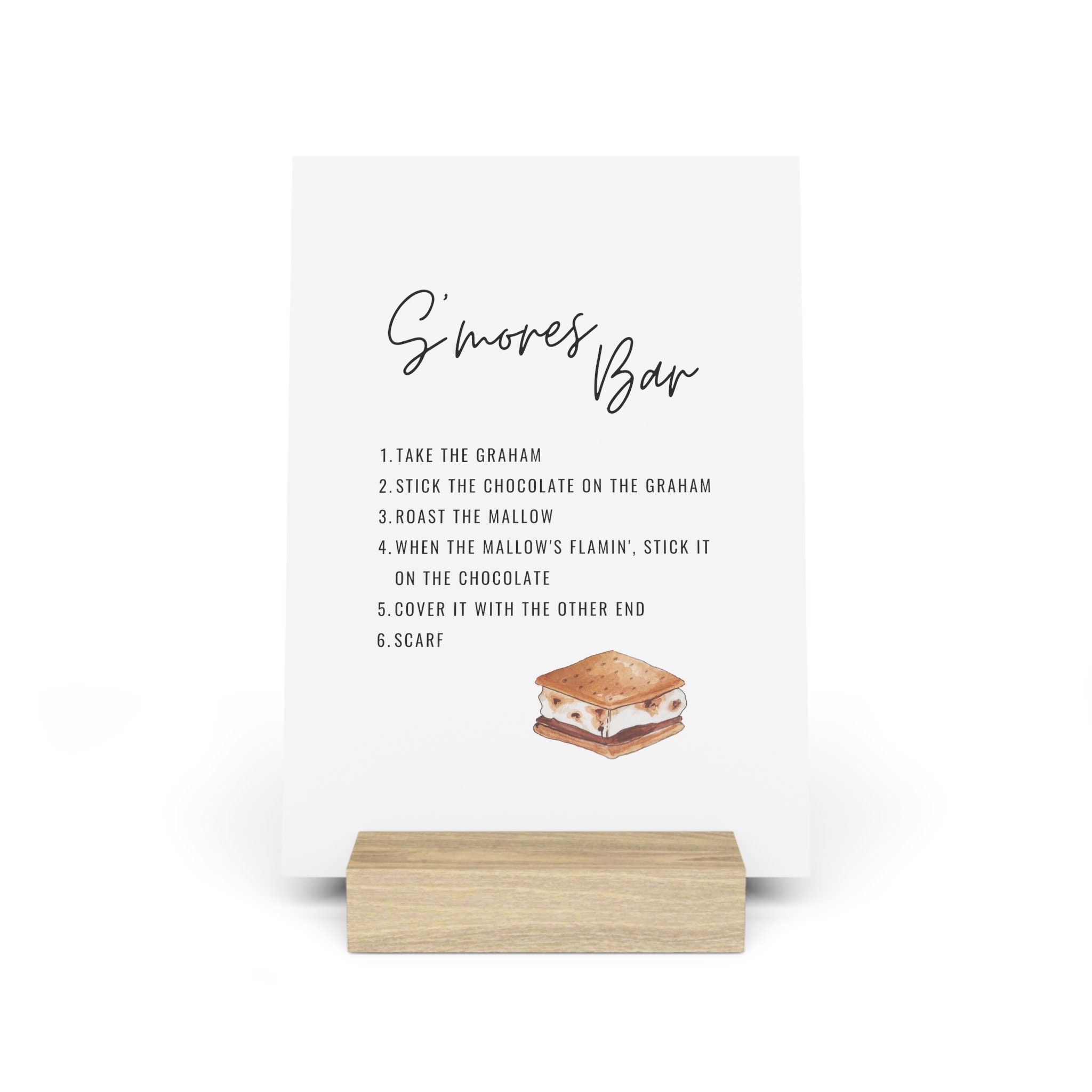 Smores Bar Sign, the Sandlot Inspired Smores Sign, Smores Station, 90s ...