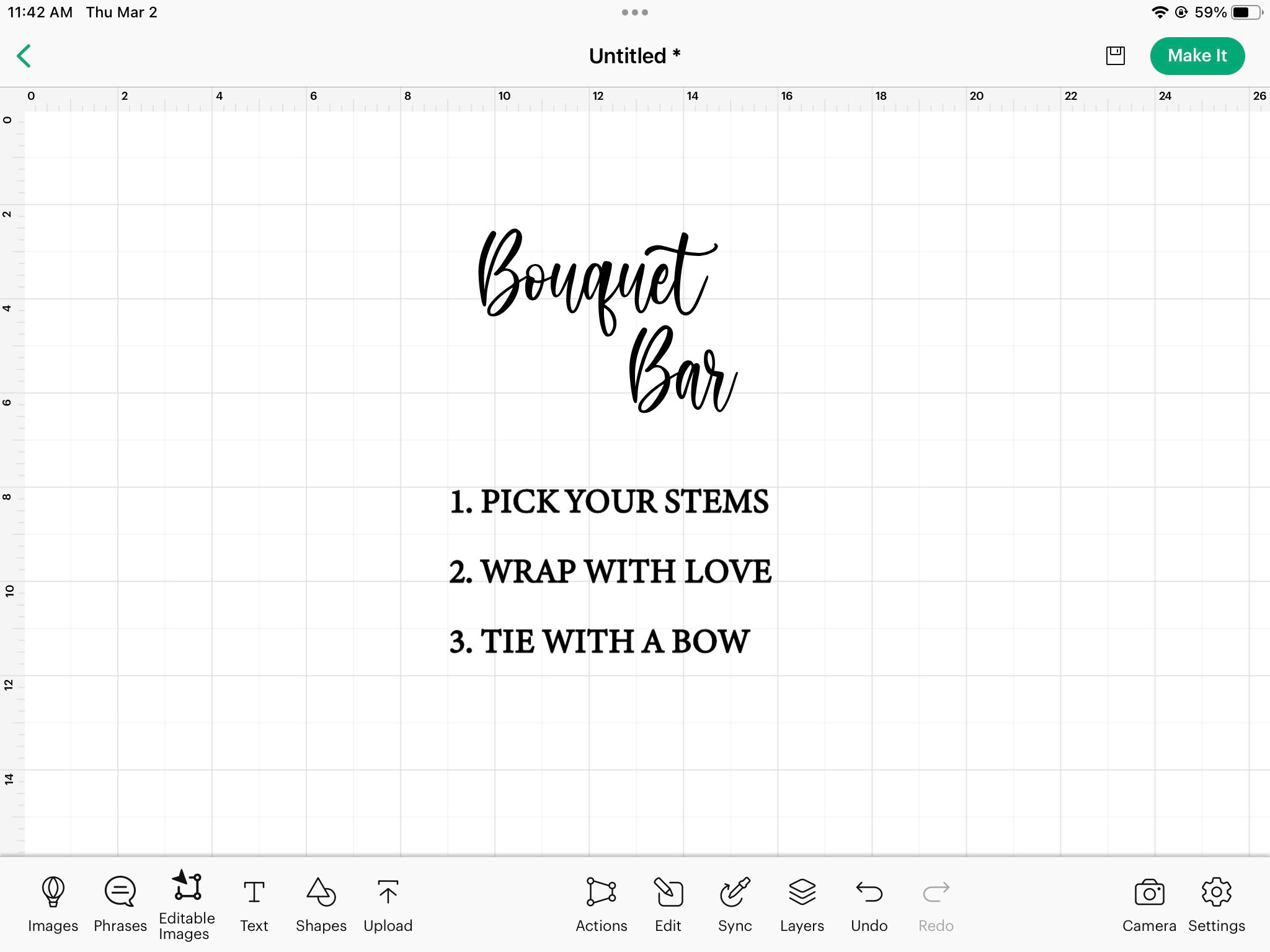 Bouquet Bar SVG - Etsy