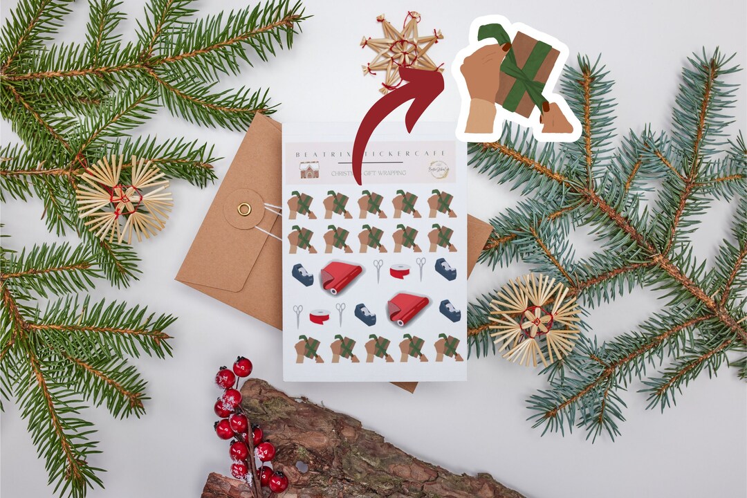 Holiday Christmas Wrapping Planner Stickers Gift Wrapping - Etsy