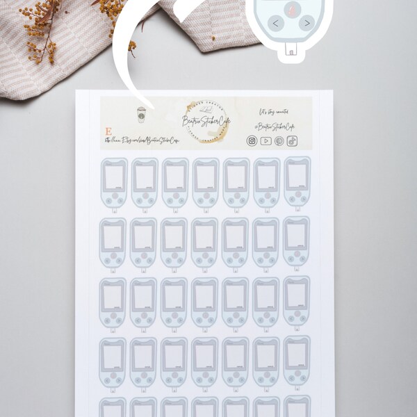 Blood Glucose Monitor Stickers - Etsy