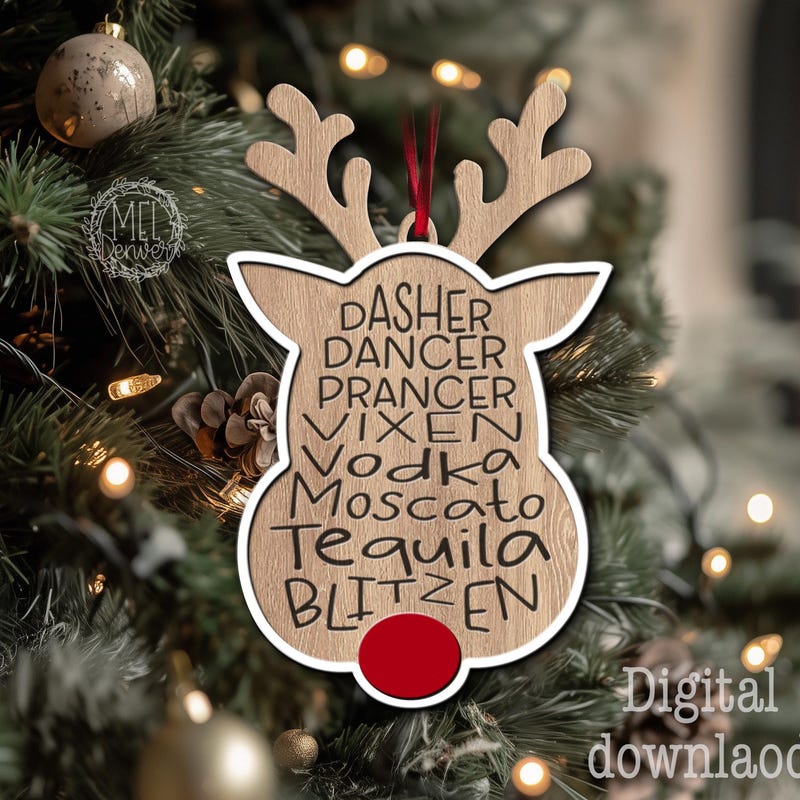 Funny Reindeer Ornament - Etsy