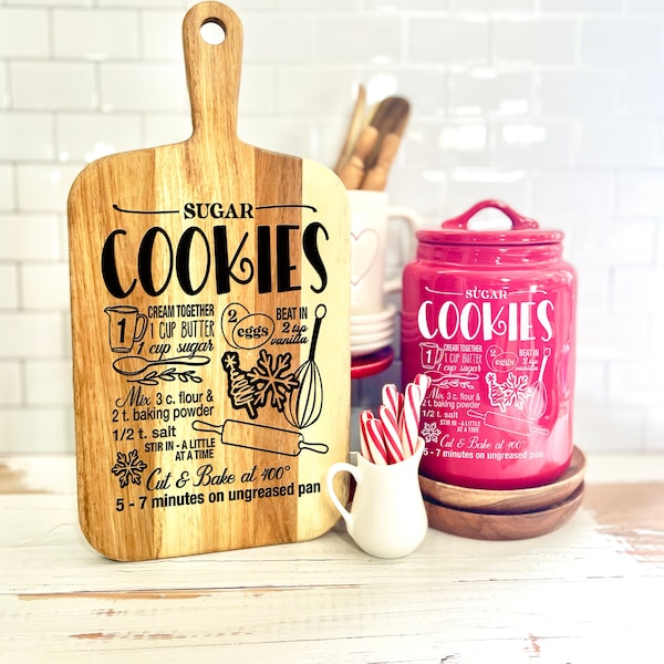 Cookie Recipe on Board - Etsy