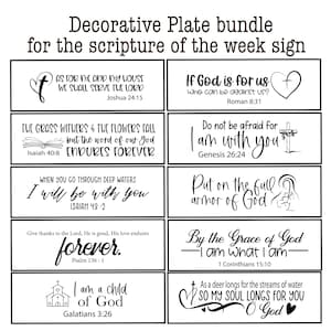 DOWNLOAD Scripture of the Week Interchangeable Decorative Plate BUNDLE ...