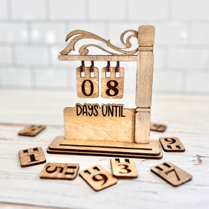 Interchangeable Countdown the Days 5" X 5" Laser File DOWNLOAD Decor ...