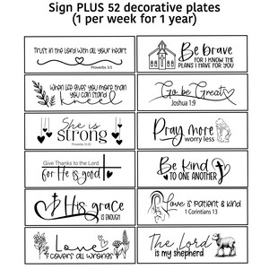 Scripture of the Week Interchangeable Sign: 52 Designs (SVG/DXF Laser ...