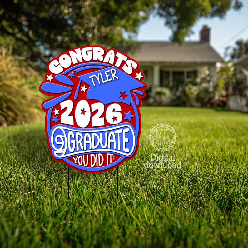 Porch Sign Graduation Graduate Senior Door Hanger / Yard Sign (digital ...