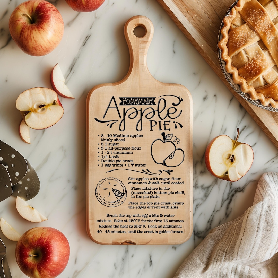 Apple Pie Recipe / Fall / Autumn Engraving a Cutting Board / Vinyl for ...