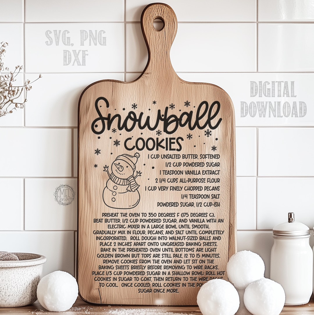 Snowball Cookie Recipe / Engraving a Cutting Board / Vinyl Canisters ...
