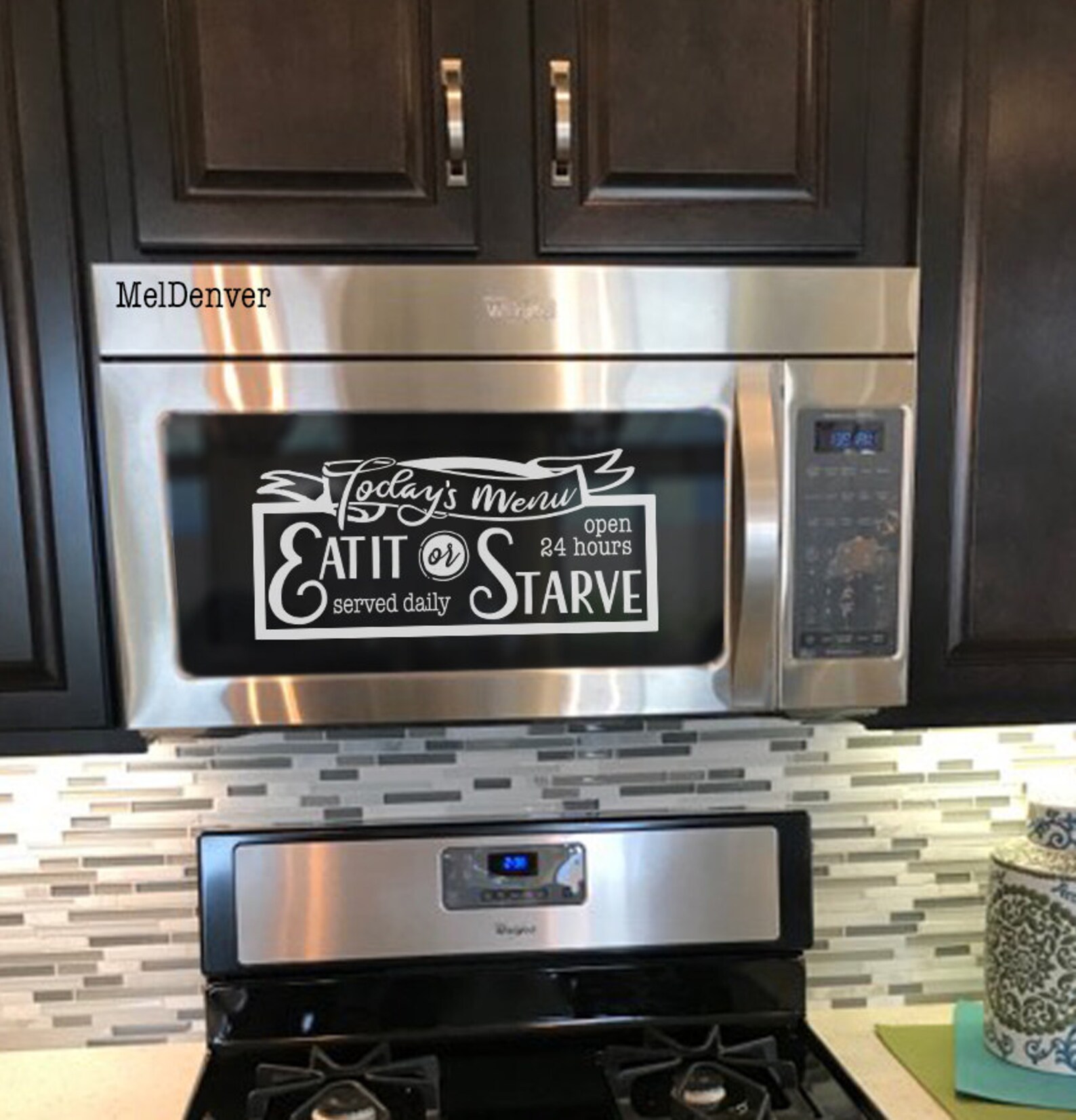 Microwave Decal or Kitchen Sign Svg Cut File / Silhouette - Etsy