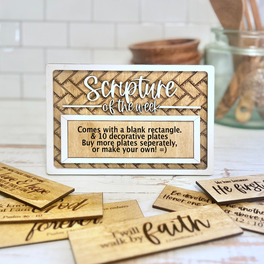 Scripture of the Week Interchangeable, Inspirational Gift / Laser ...