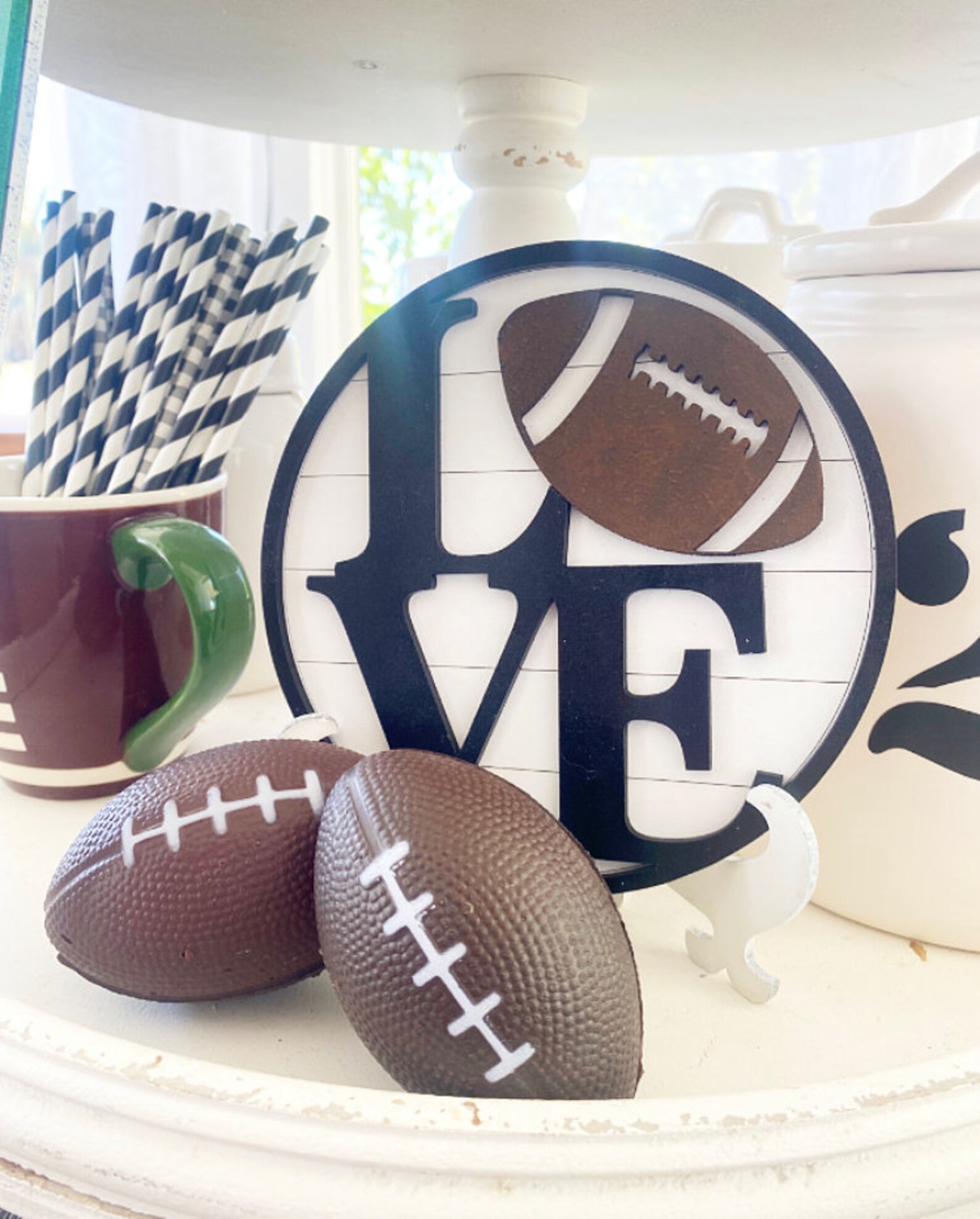 Football Svg Design Bundle Tiered Tray Set, for Laser Cutters ...