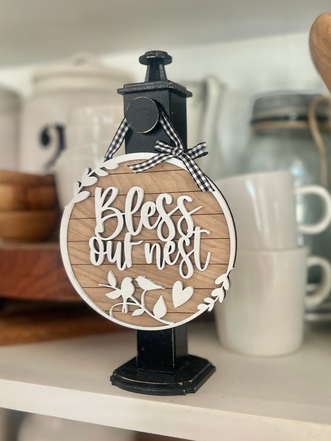Bless Our Nest Sign Gift for Mom, Religious, Christian, Faith Glowforge ...