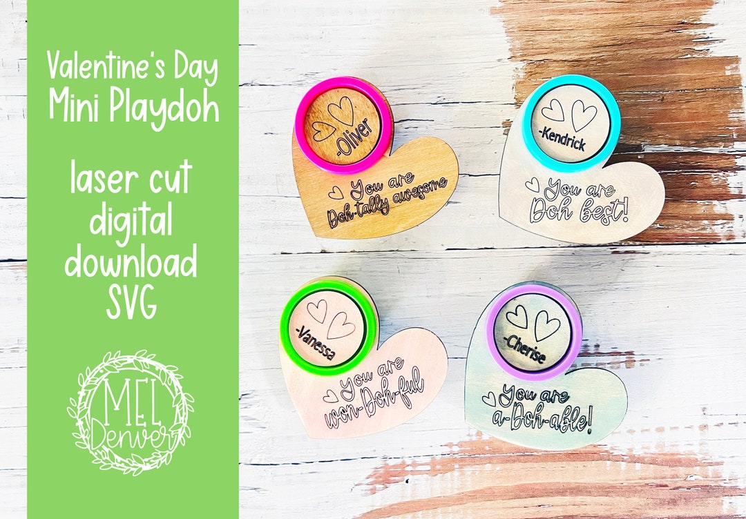 Kids Valentine's Day Party, Party Favors, Guest Gifts - Playdoh Holder ...