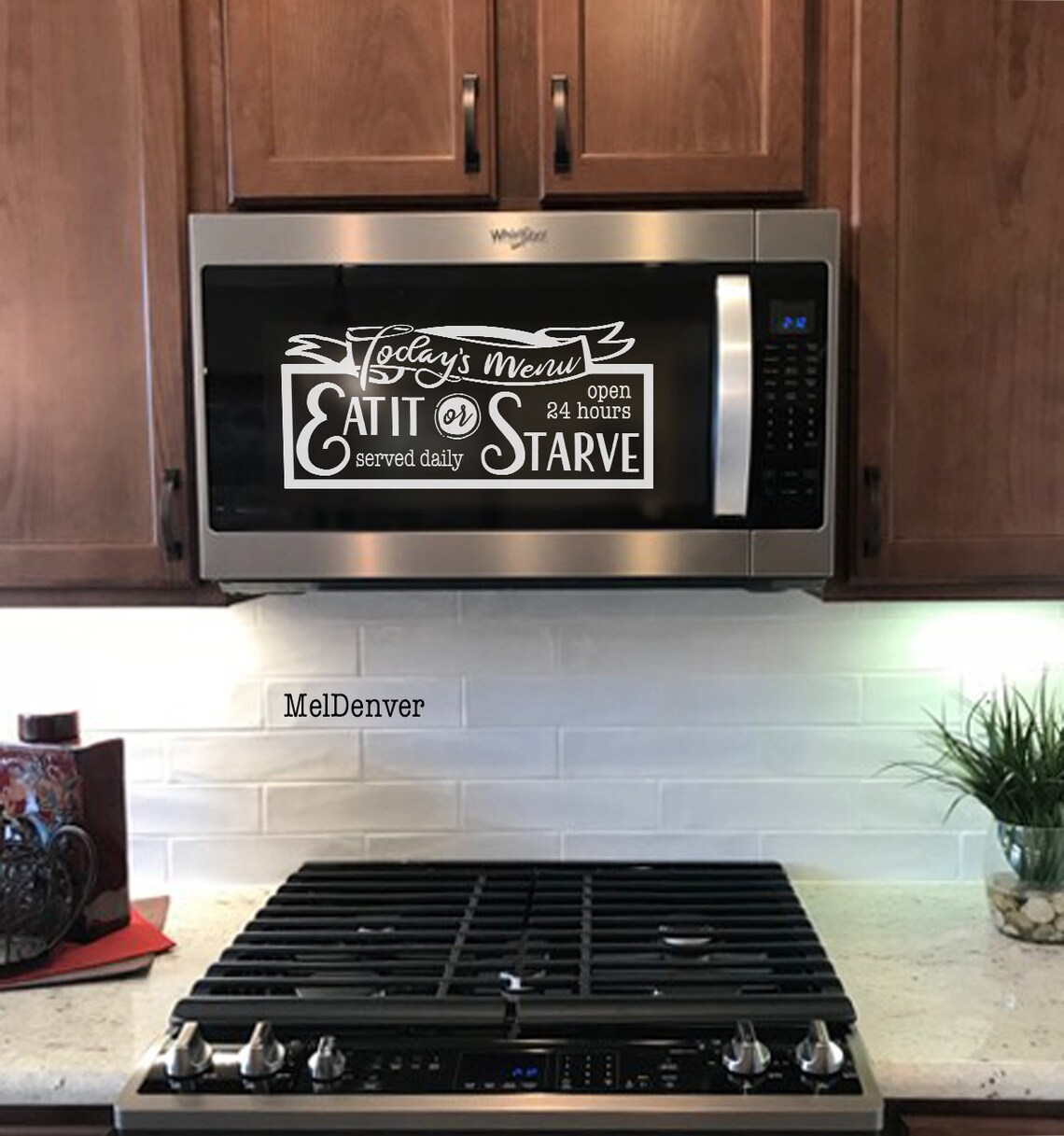 Microwave Decal or Kitchen Sign Svg Cut File / Silhouette - Etsy