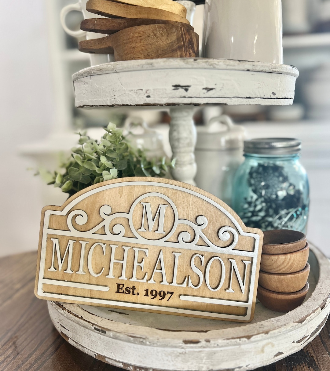Custom Family Name Digital File for Laser With Vintage Look Sign Shape ...