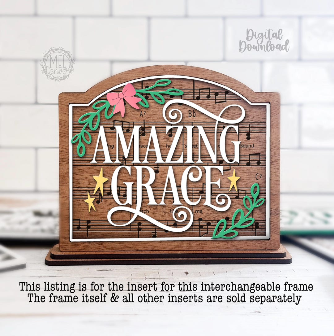 Interchangeable Sign Insert Amazing Grace Religious / Faith Christmas ...