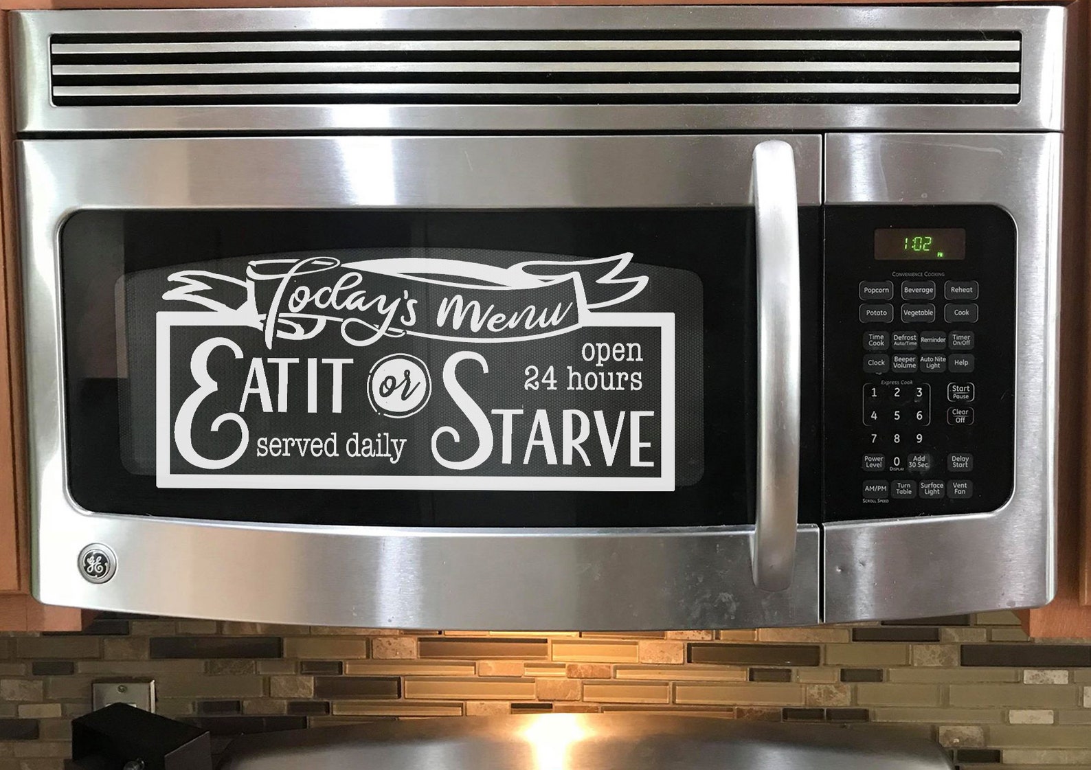 Microwave Decal or Kitchen Sign Svg Cut File / Silhouette, Cricut File ...