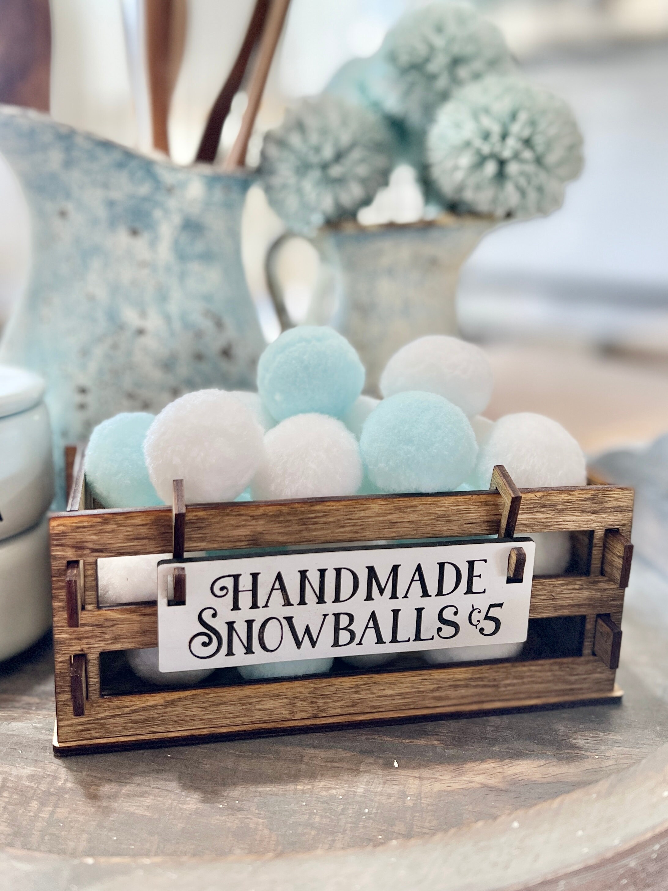 Handmade Snowballs 5 Cents Crate With 2 Signs Scalable - Etsy