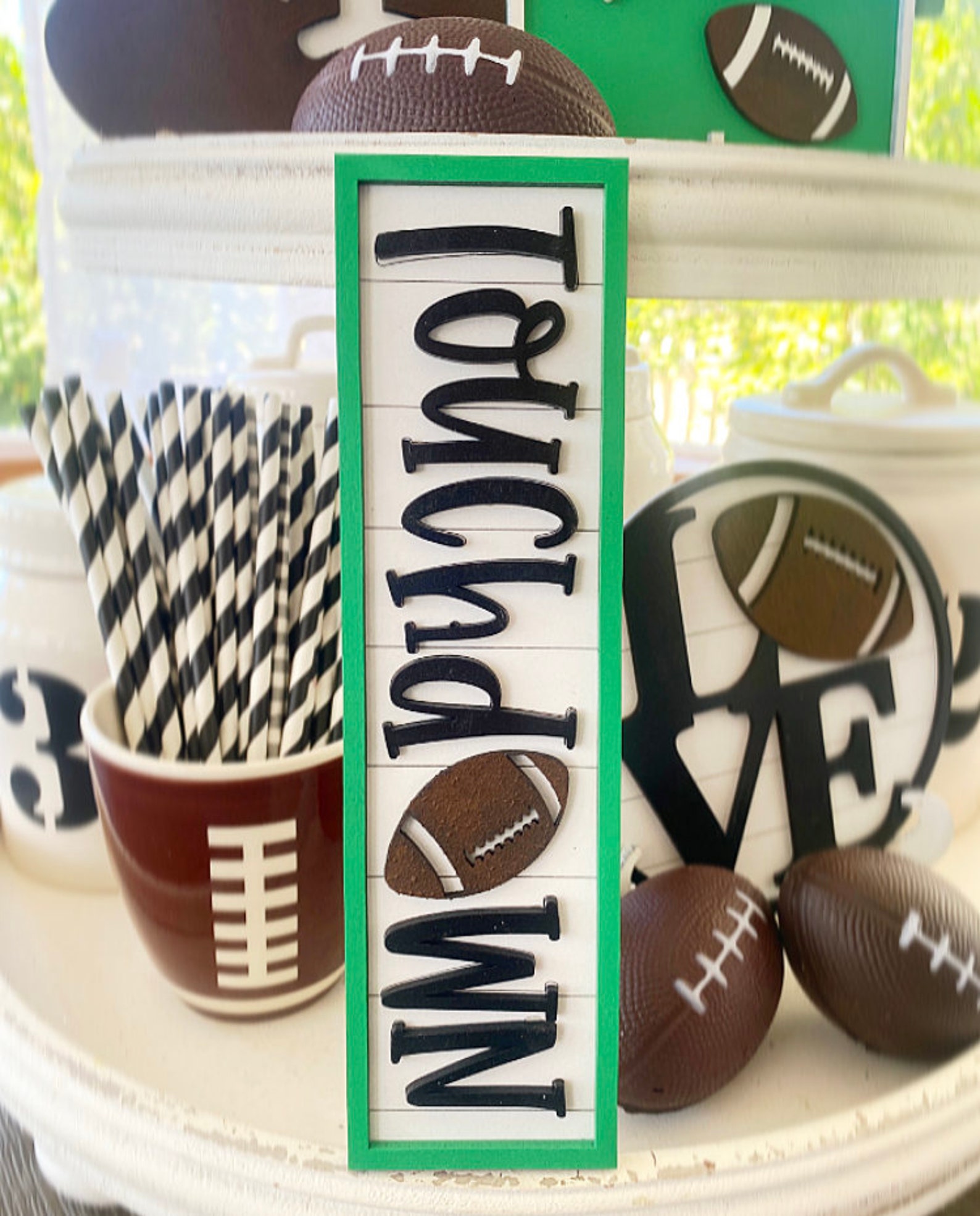 Football Svg Design Bundle Tiered Tray Set for Laser Cutters - Etsy