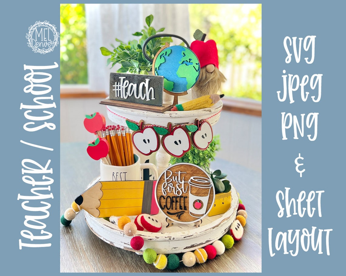 Teacher Teaching School Homeschool Tiered Tray File Set - Etsy