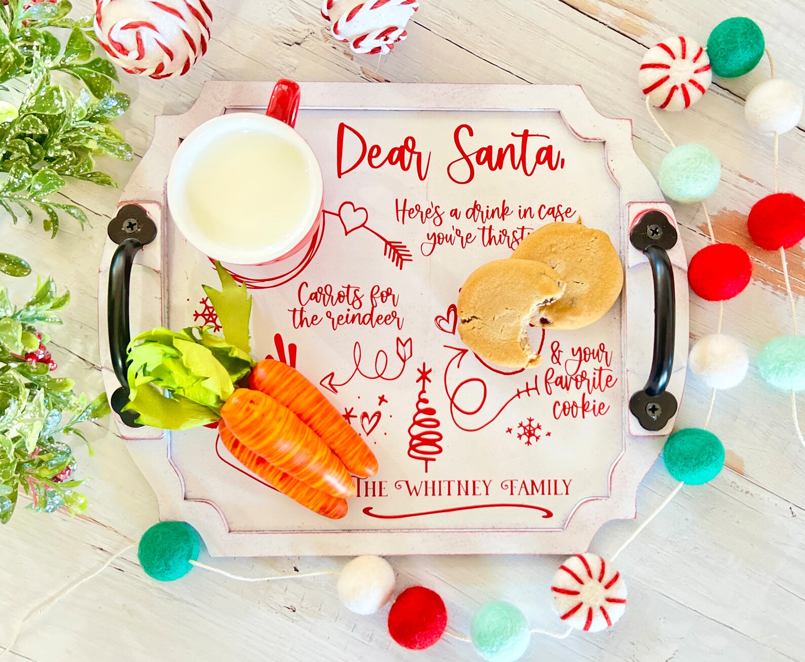 3D Laser Cut Serving Tray File and Santa's Christmas Eve Snack Tray ...