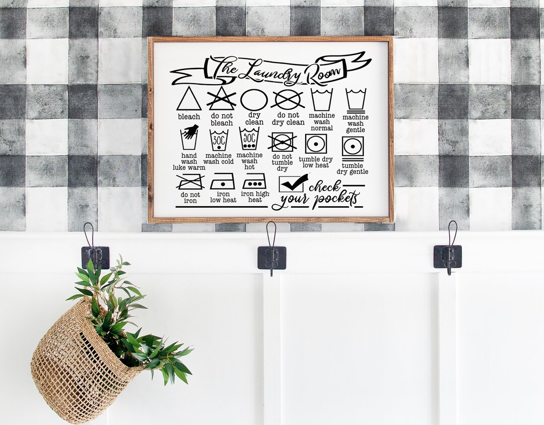 Laundry Room Wash / Tag Instructions Guide Printable, Cut Tested in ...