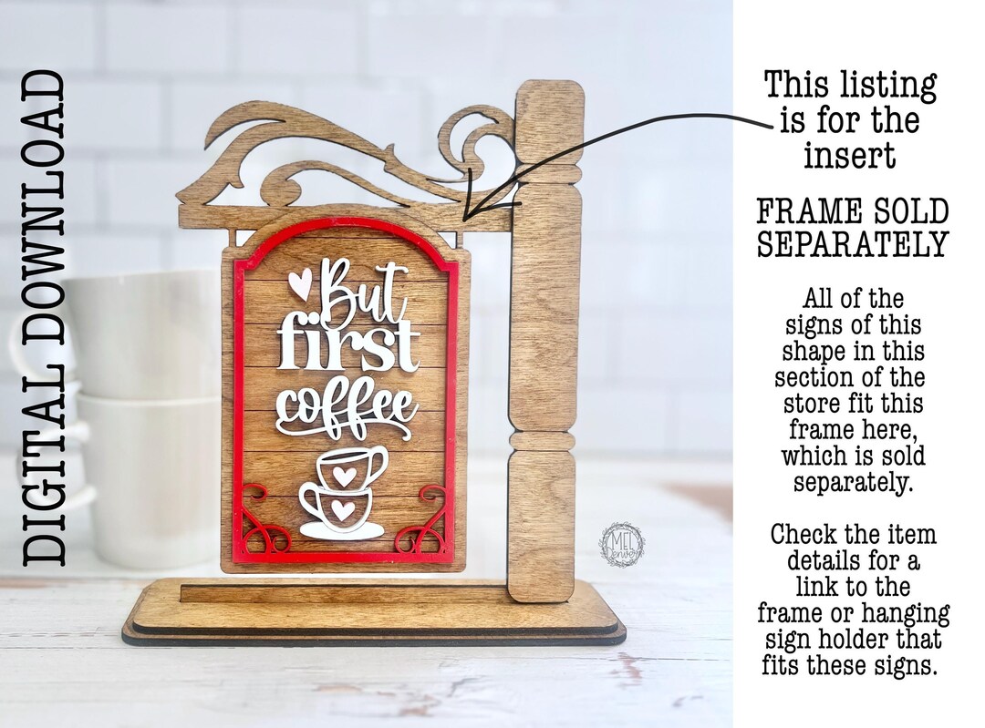 But First Coffee Sign, Coffee Bar, Coffee Lover Frames Sold Separately ...