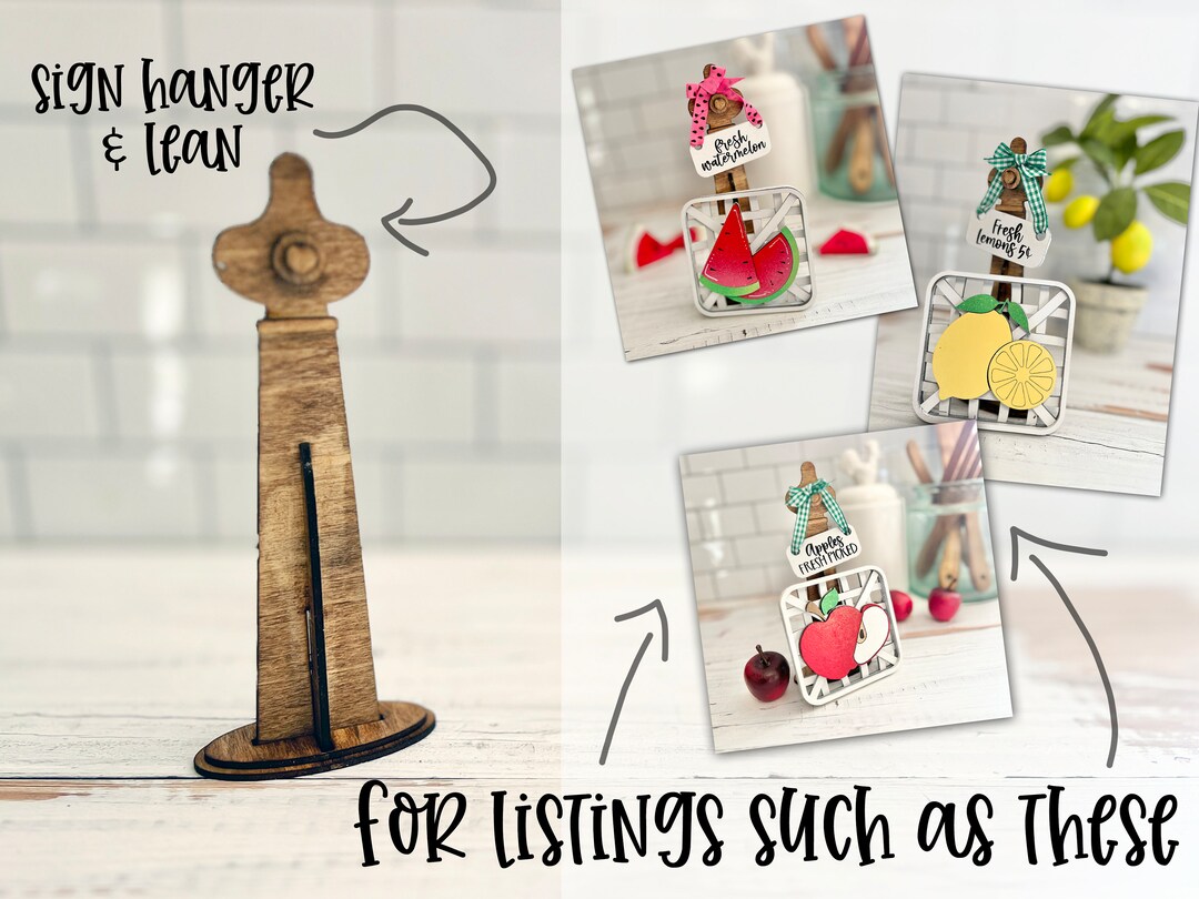 Sign Hanger / Lean for Basket and Mini Sign Combo Listings, This ...