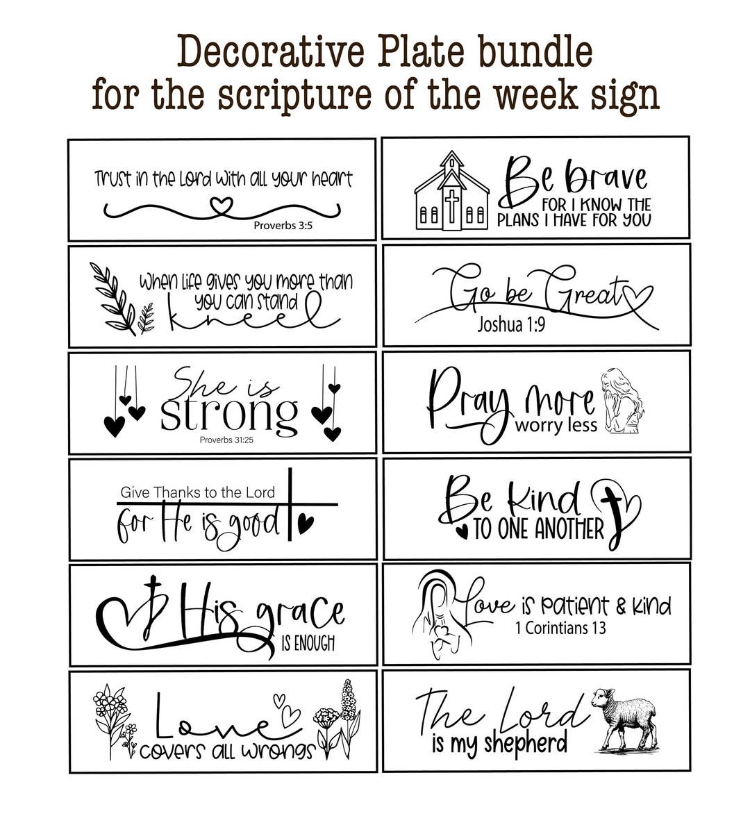 Scripture of the Week Decorative Plate Bundle (digital Download) - Etsy