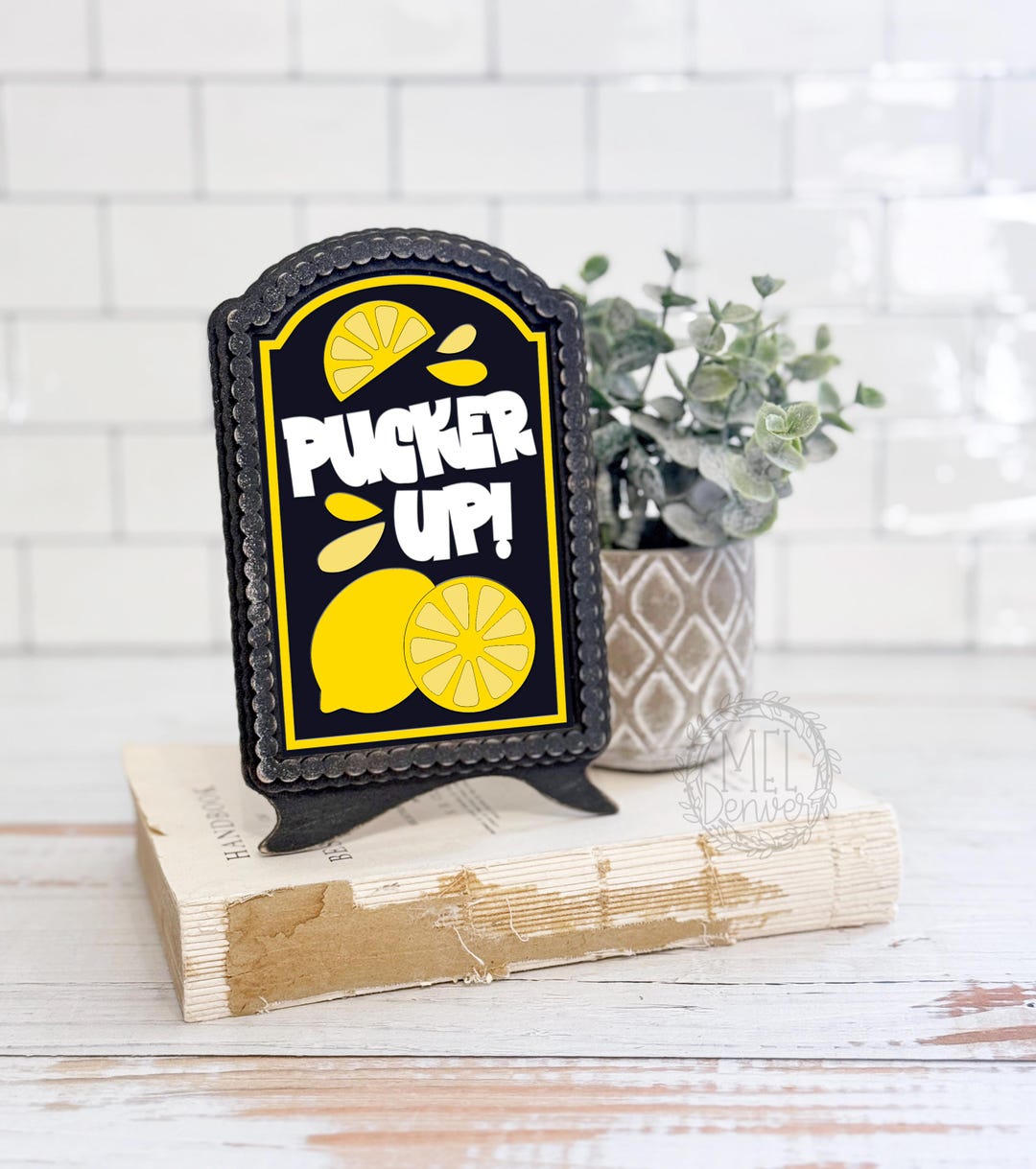 Summer Lemon "pucker Up" Sign Kitchen Decor, Frames Sold Separately ...