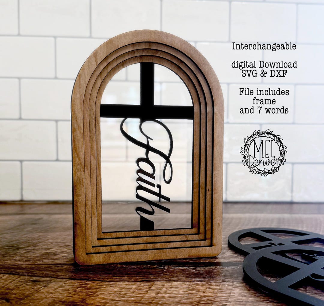 Faith Interchangeable Word Set Laser Cut File: SVG DXF (digital ...
