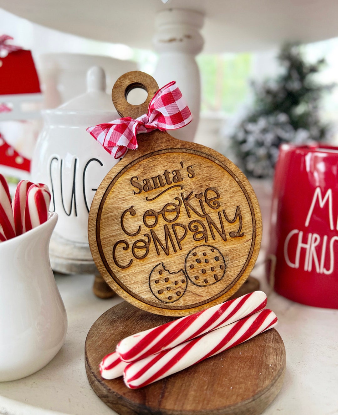 Santa's Cookie Company Cutting Board, Christmas / Santa / Decor ...