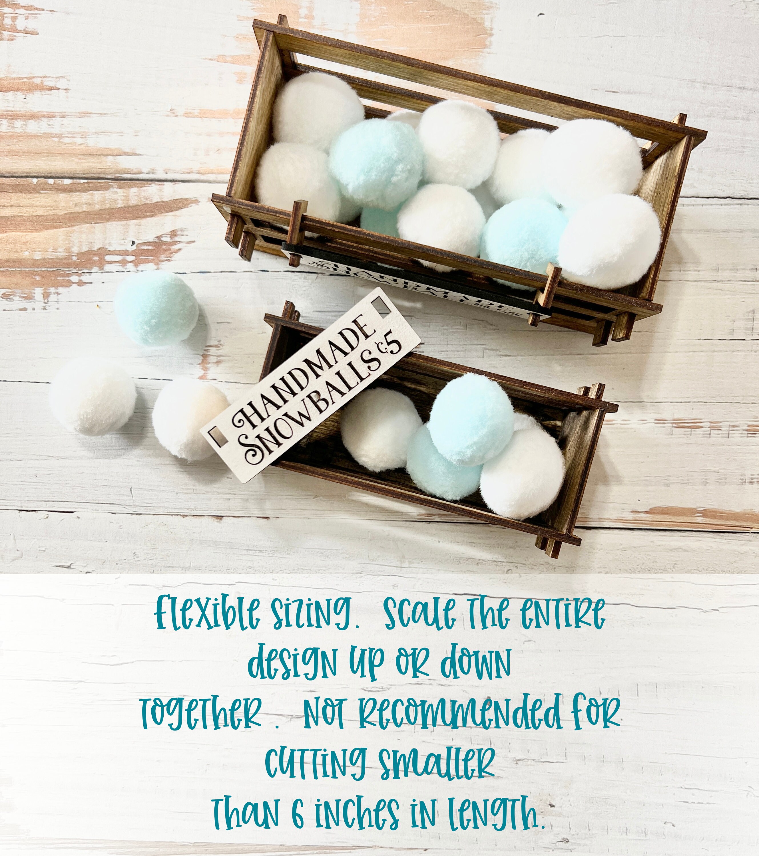 Handmade Snowballs 5 Cents Crate With 2 Signs Scalable - Etsy
