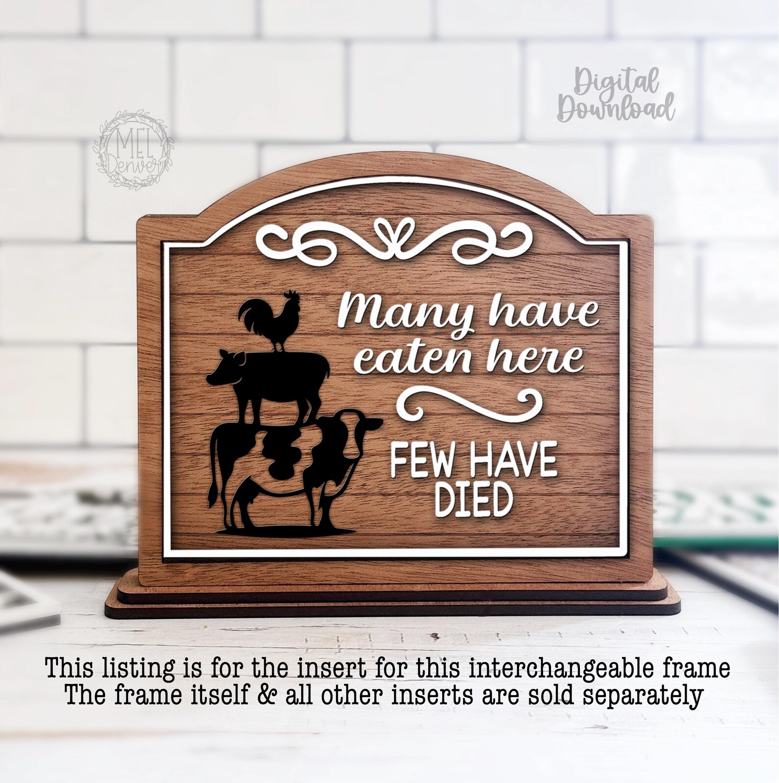 Interchangeable Sign Insert Many Have Eaten Here Few Have Died Funny ...