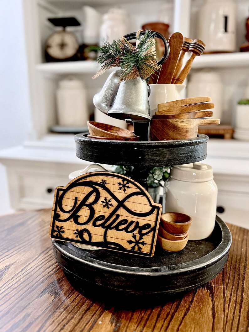 Believe Sign Digital File for Laser Winter Christmas Decor, Vintage ...