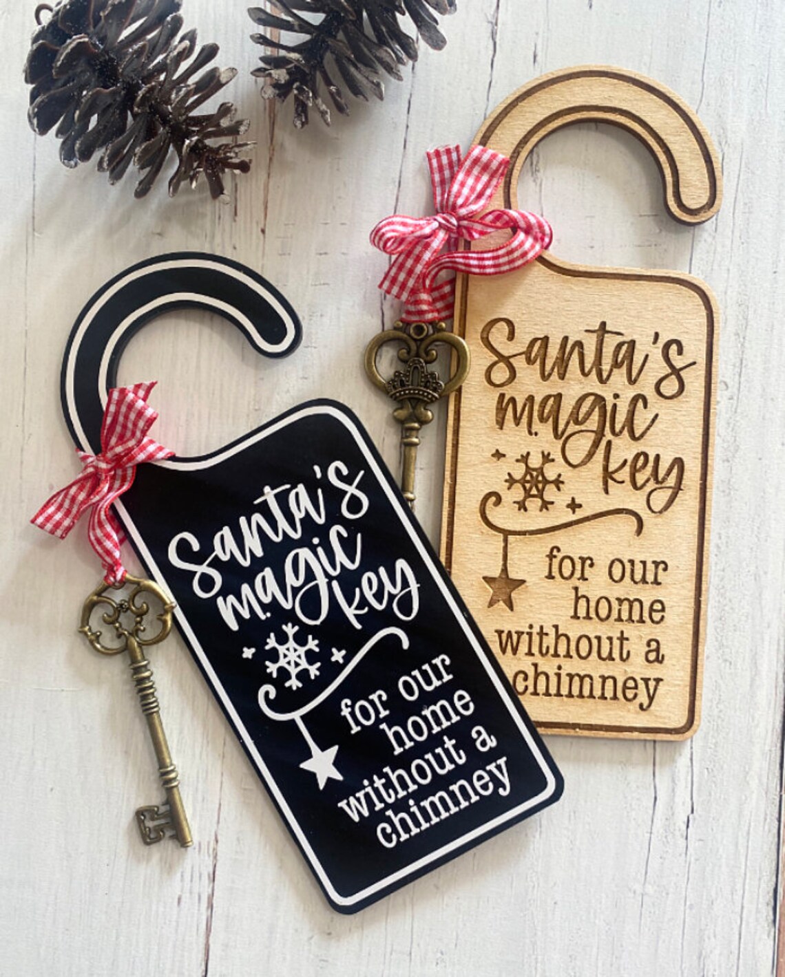 Christmas Door Hanger santa's Magic Key for Our Home - Etsy