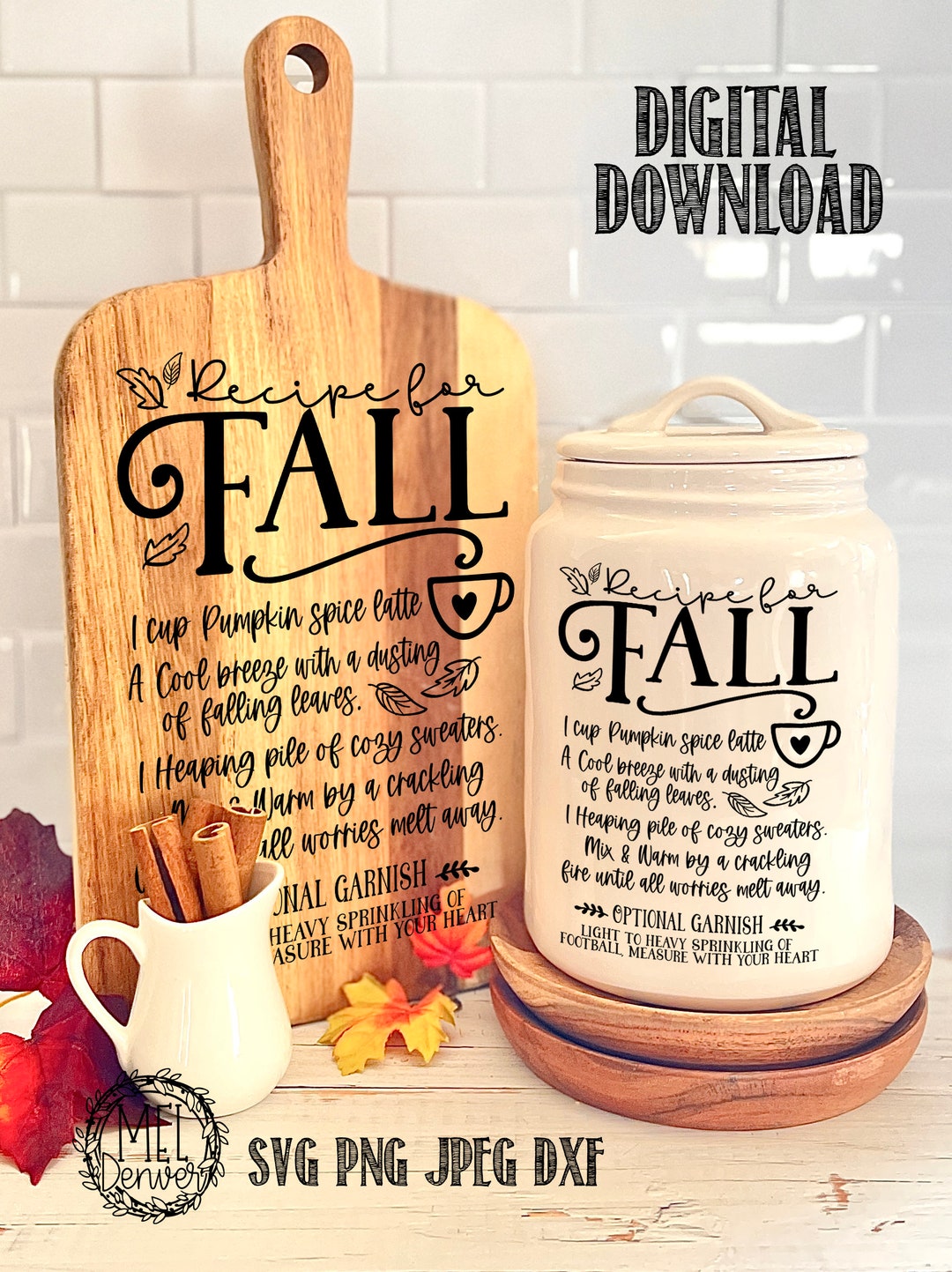 Recipe for a Fall Day / Funny Engraving a Cutting Board / Vinyl for ...