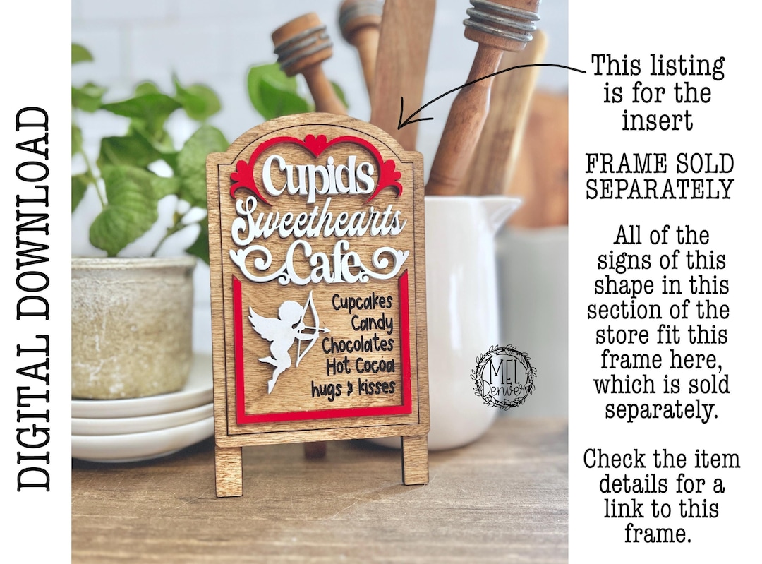 Cupid's Sweethearts Cafe Valentine's Day Sign, Frames Sold Separately ...